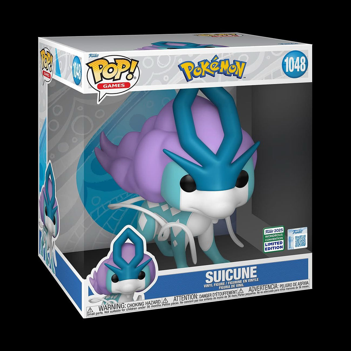 Funko Pop Games Pokemon Jumbo 10 Suicune 1048 2025 Wondrous Con 7254