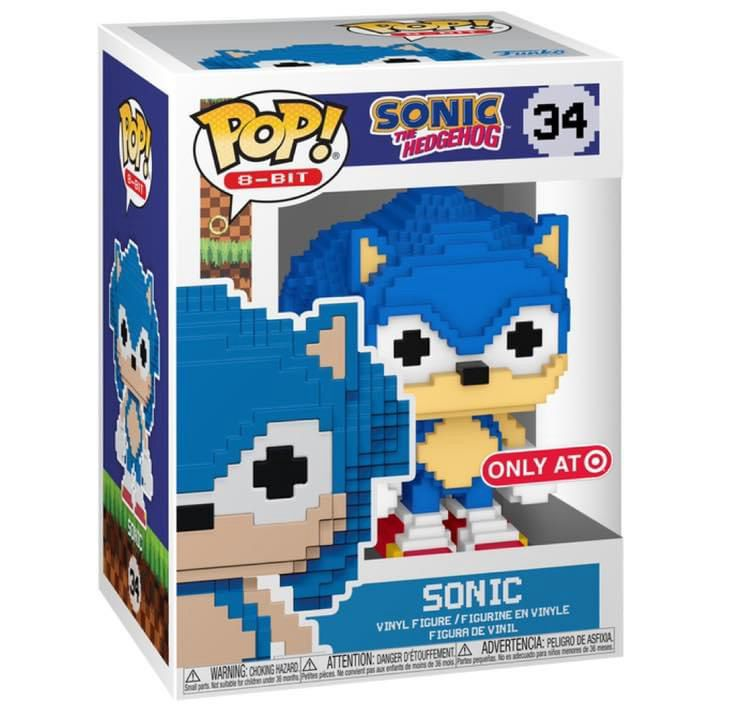 Funko Pop! Games: Sonic The Hedgehog - Sonic (8-Bit) / Knuckles (8-Bit ...
