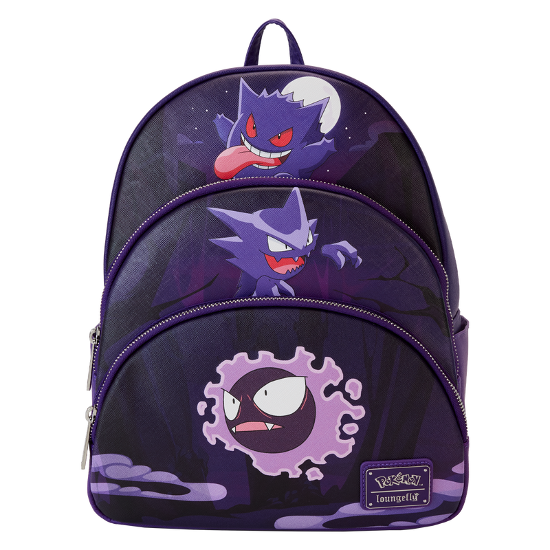 LOUNGEFLY POKEMON GENGAR EVOLUTION TRIPLE POCKET Cosplay Mini-Backpack ...