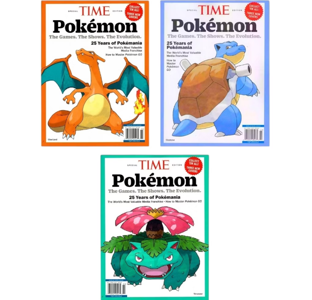 Time Magazine: Pokemon - Set Of Three (3) Magazines: Charizard / Blast ...