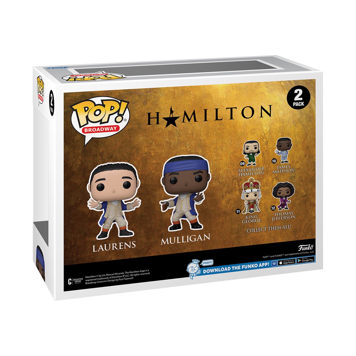 FUNKO POP! HAMILTON - LAURENS & MULLIGAN [SPECIALTY SERIES] 2 PACK ...